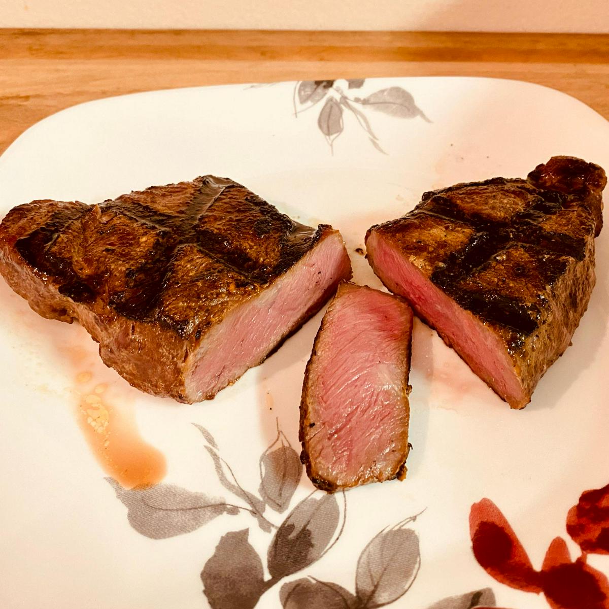 Medium-rare steak